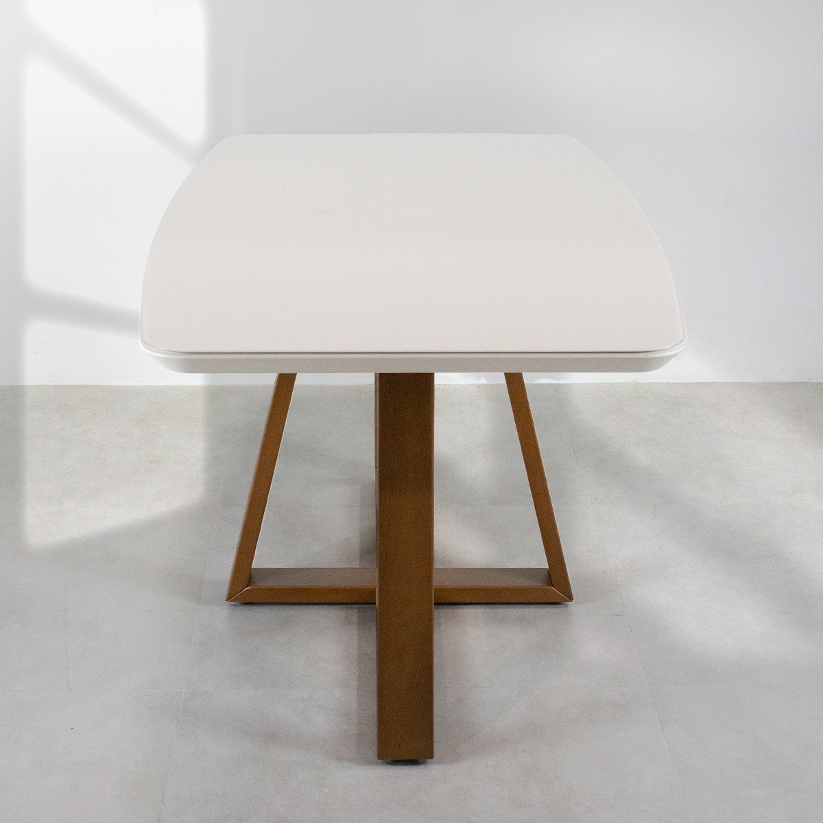 Mesa de Jantar Bennett C/ Vidro Retangular 160cm - Província Mesa de Jantar Bennett C/ Vidro Retangular 160cm - Província